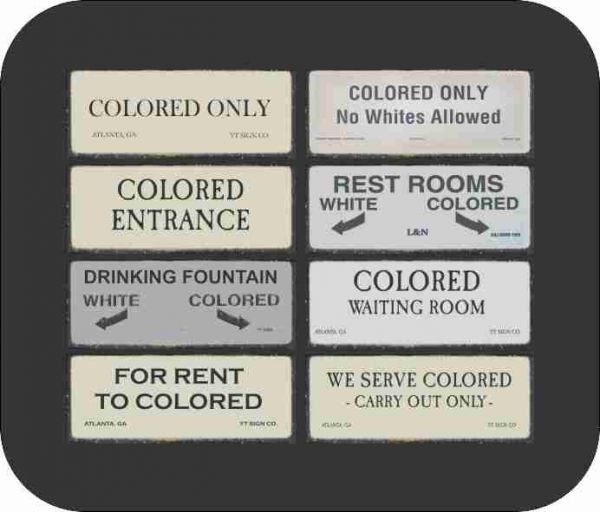 Niyae.com: Segregation Signs Jim Crow Black Art Mouse Pad
